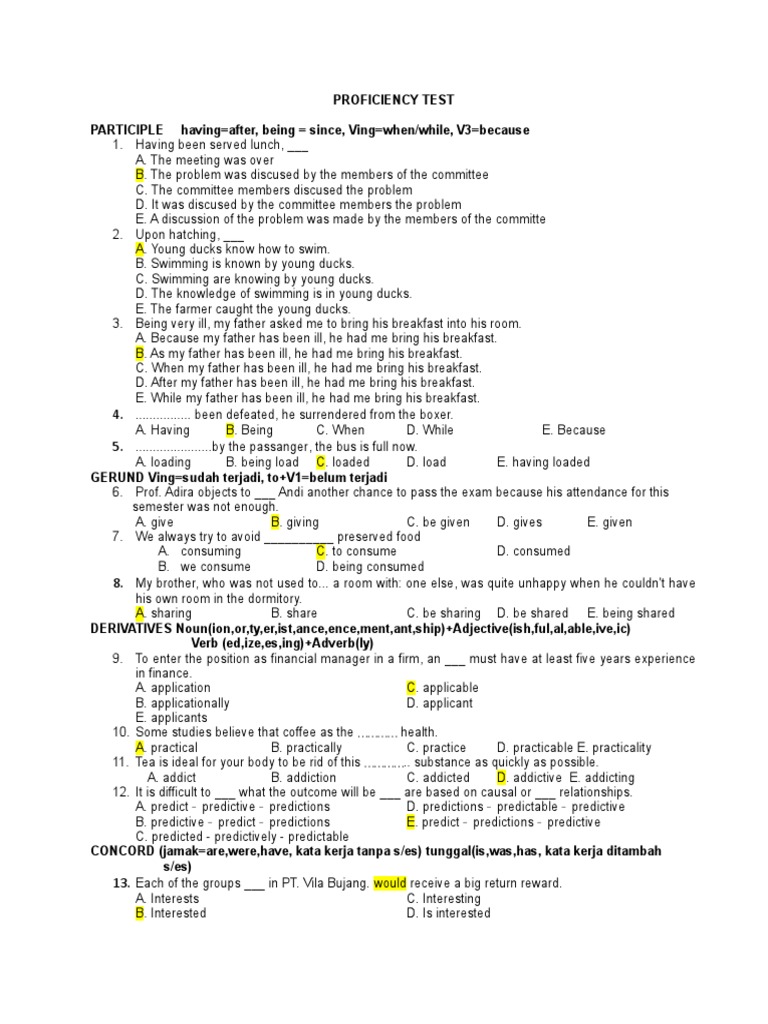 SOAL Grammar Plus Rumus | PDF | Subject (Grammar) | Syntactic Relationships