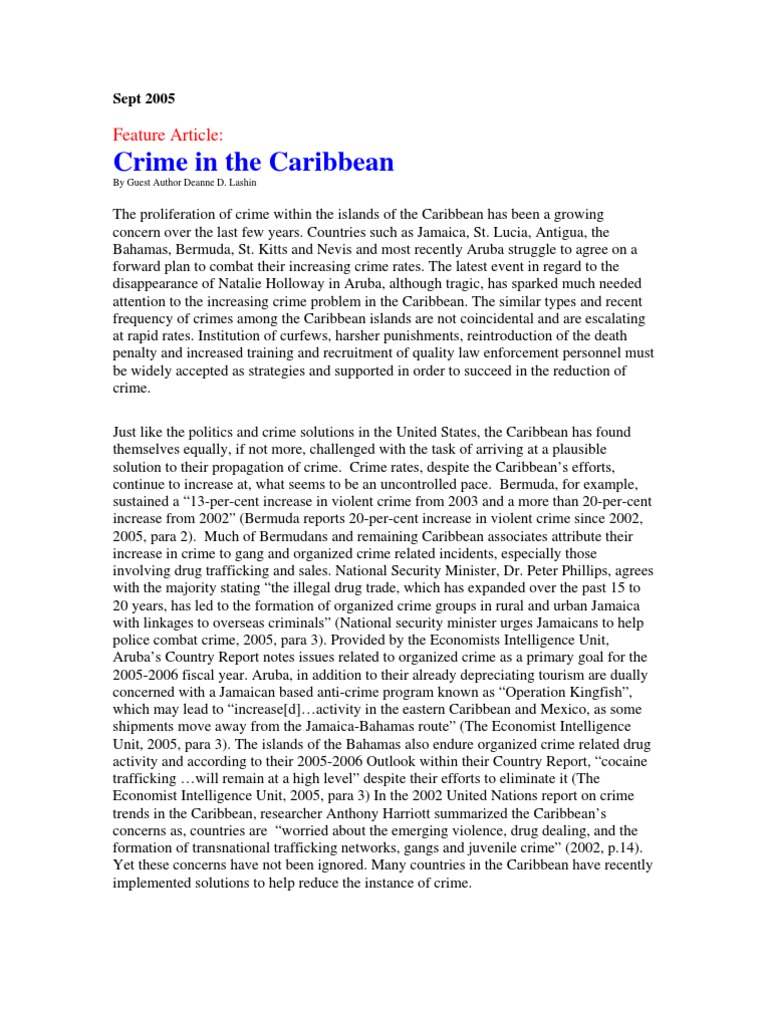 Crime in The Caribbean | PDF | Jamaica | Crime & Violence