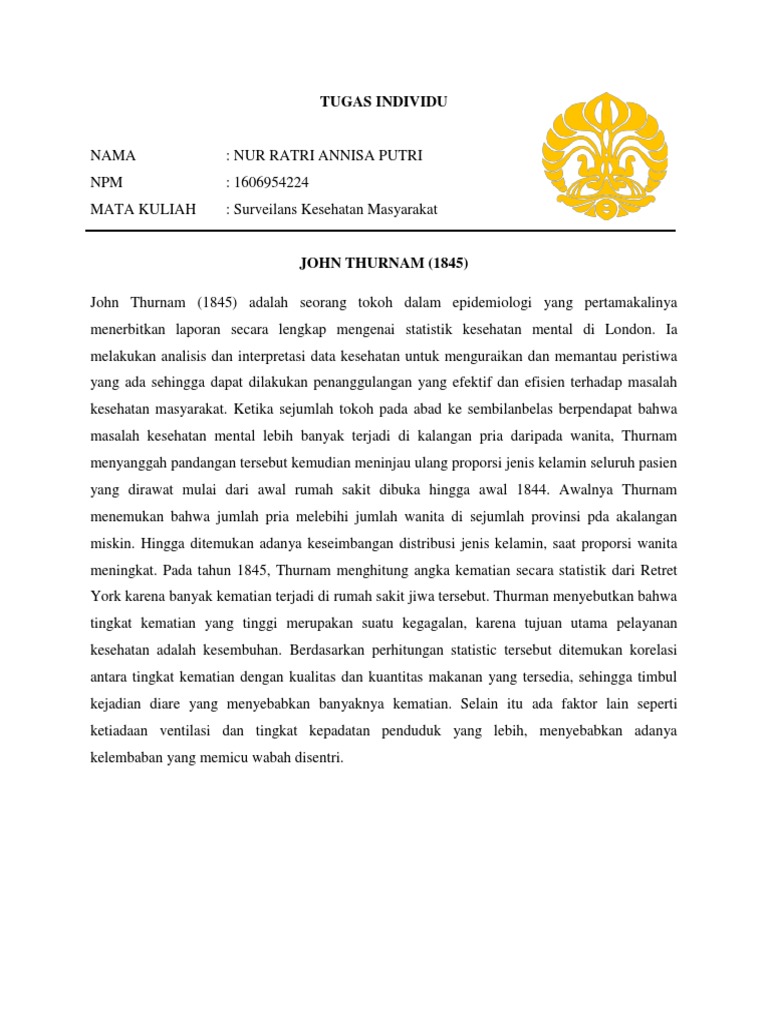 Nur Ratri Annisa Putri - Thurnam (1845) | PDF | Ilmu Sosial | Agama ...