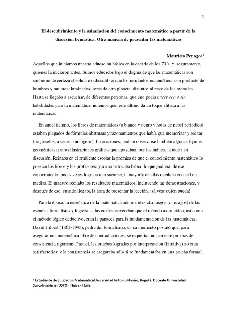 Ensayo Pruebas y Refutaciones | PDF | Enseñanza de matemática | Lógica ...