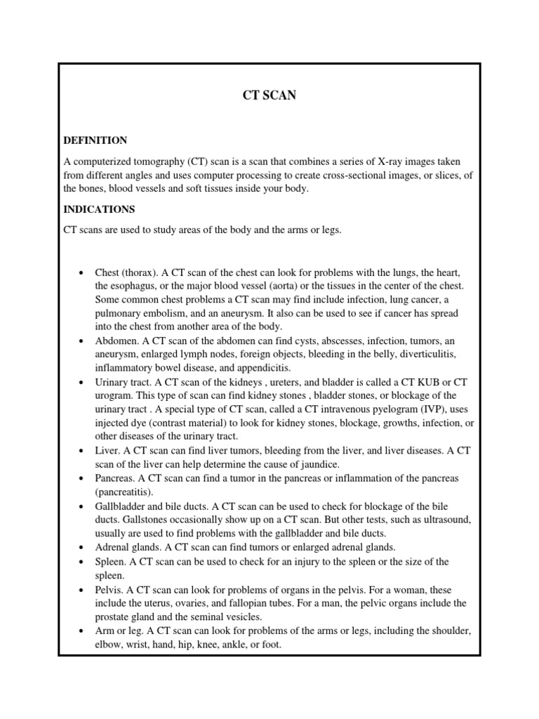 CT and PET Scan Overview | PDF | Positron Emission Tomography | Nuclear ...
