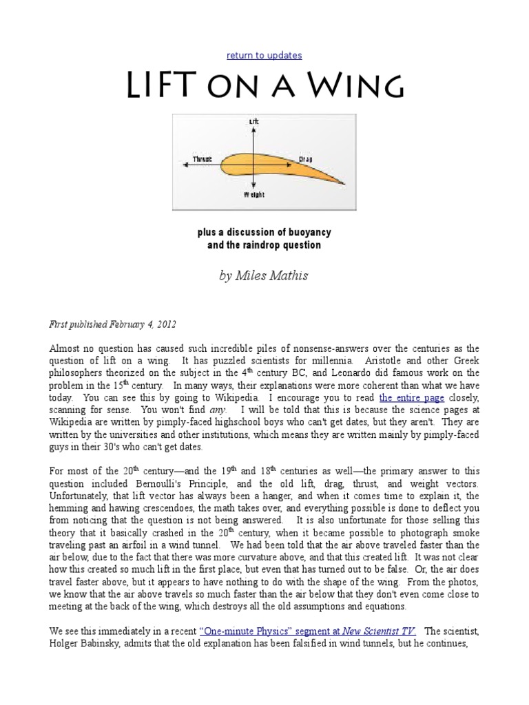 Lift PDF | PDF | Lift (Force) | Buoyancy
