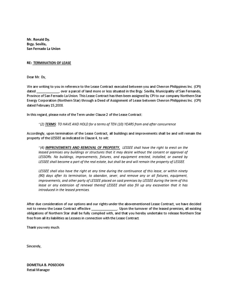 Termination Letter | PDF