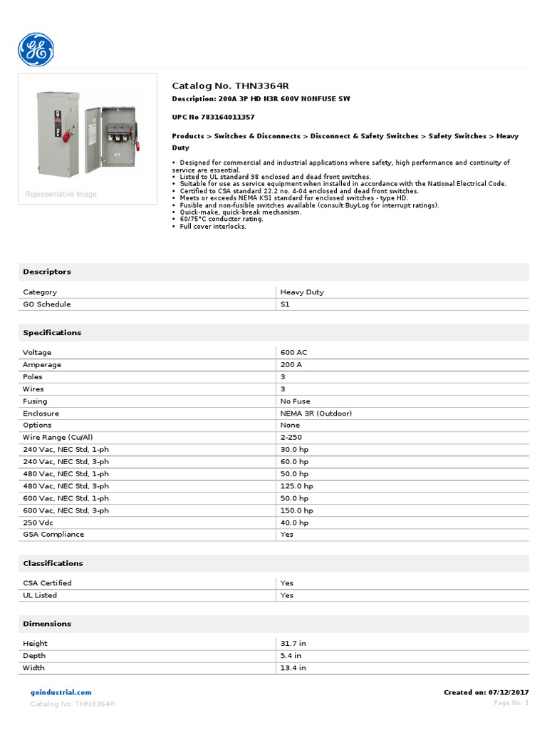 THN3364R Product Details | PDF | Fuse (Electrical) | Electric Power