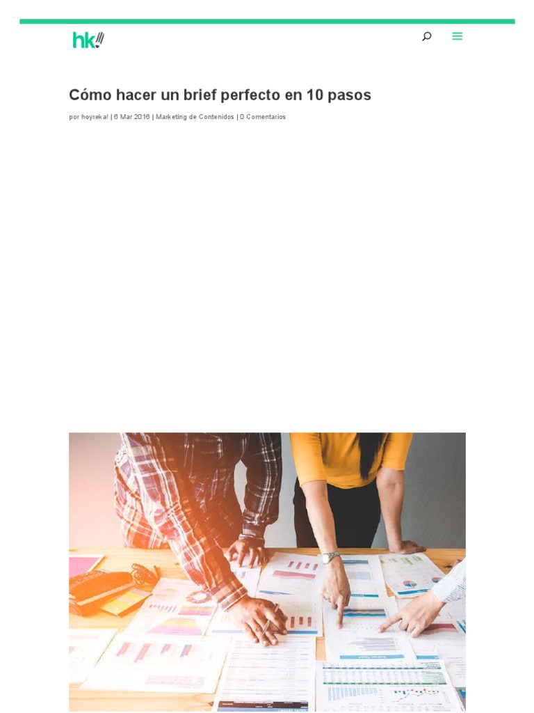 Cómo Hacer Un Brief Perfecto en 10 Pasos | PDF | Marketing | Presupuesto