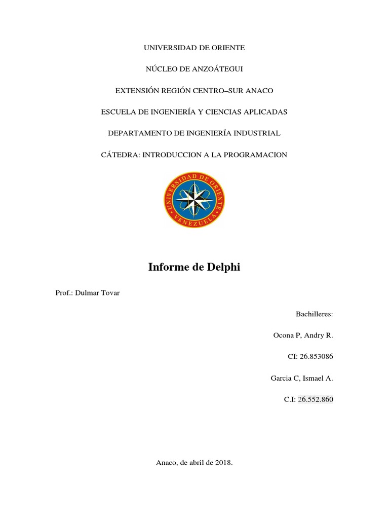 Introducción a Delphi para Ingenieros | PDF | Programa de computadora | Programación