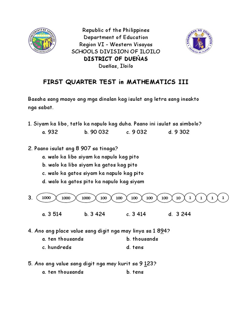2nd Quarter 1st Summative | PDF