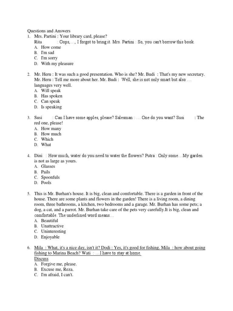 Questions and Answers | PDF