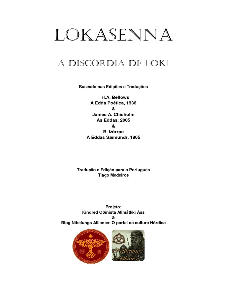 Lokasenna | PDF | Loki | Mitologia nórdica