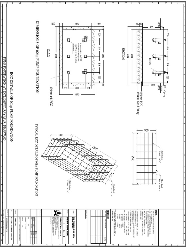 Pump Foundation PDF | PDF | Column | Structural Engineering