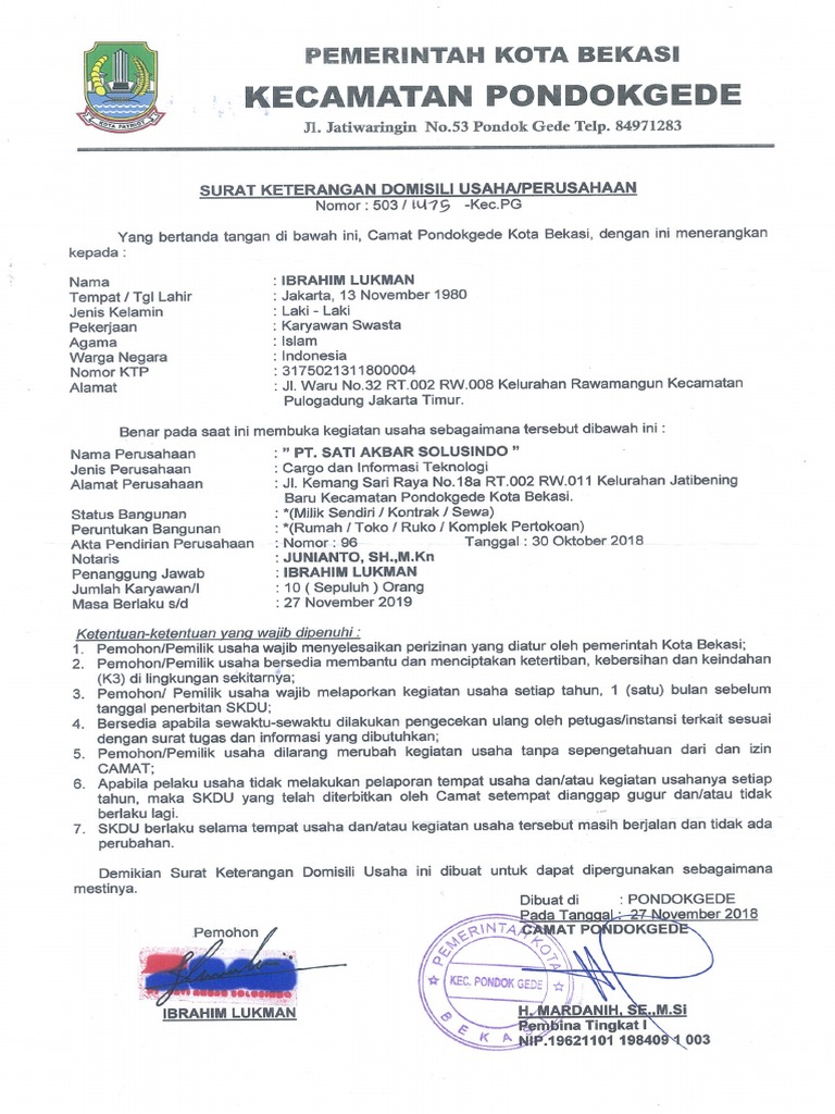 Skdu Perusahaan | PDF