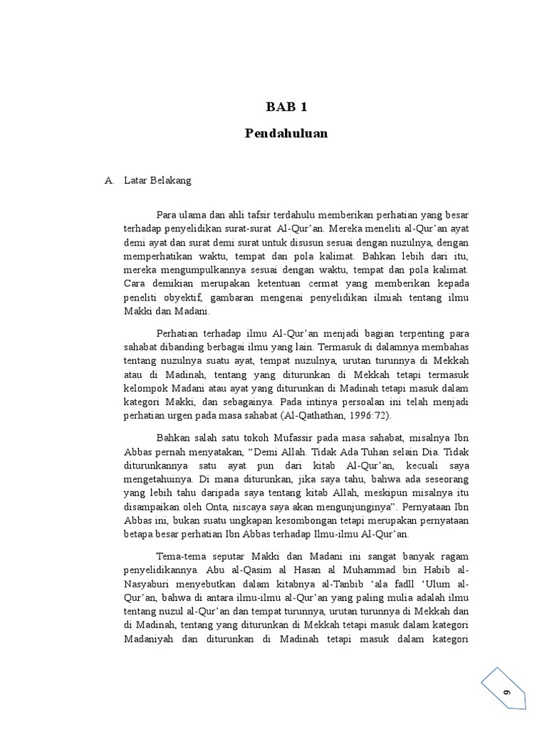 Ilmu Makki dan Madani dalam Al-Qur'an | PDF