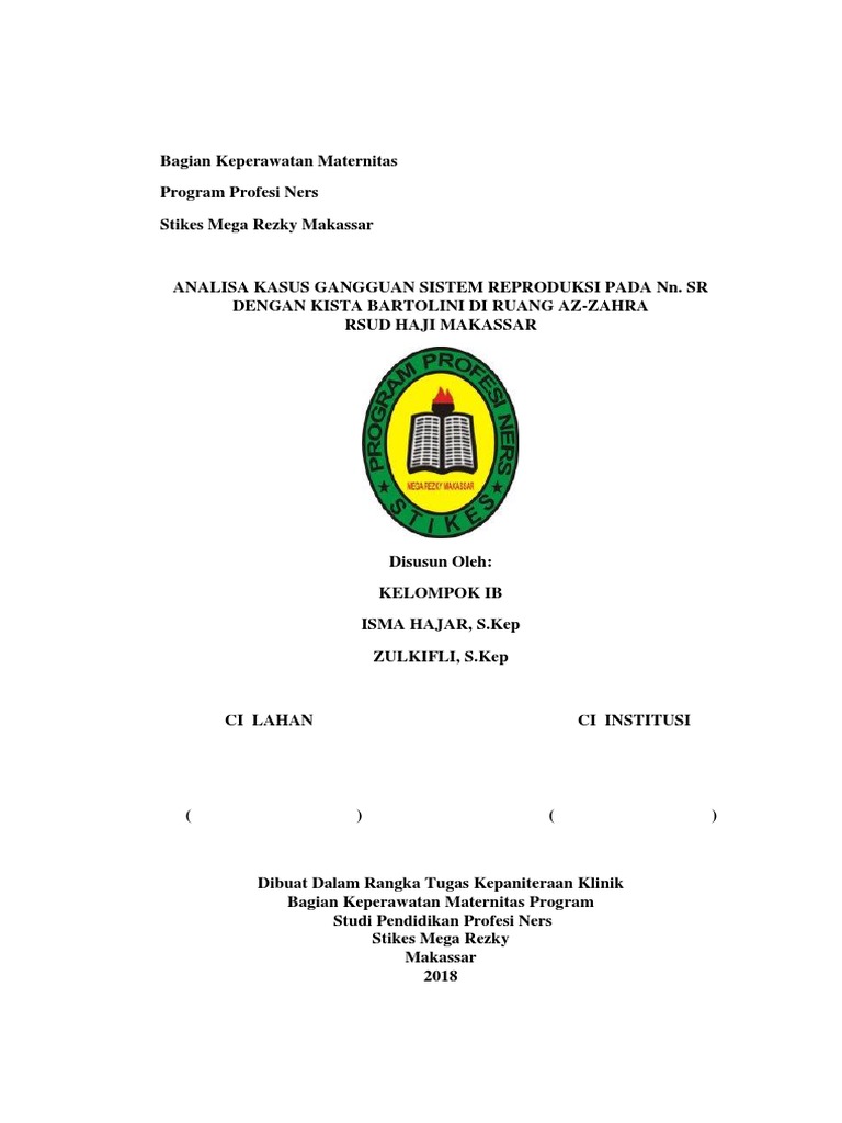 Asuhan Keperawatan Kista Bartholini | PDF | Pengembangan Diri