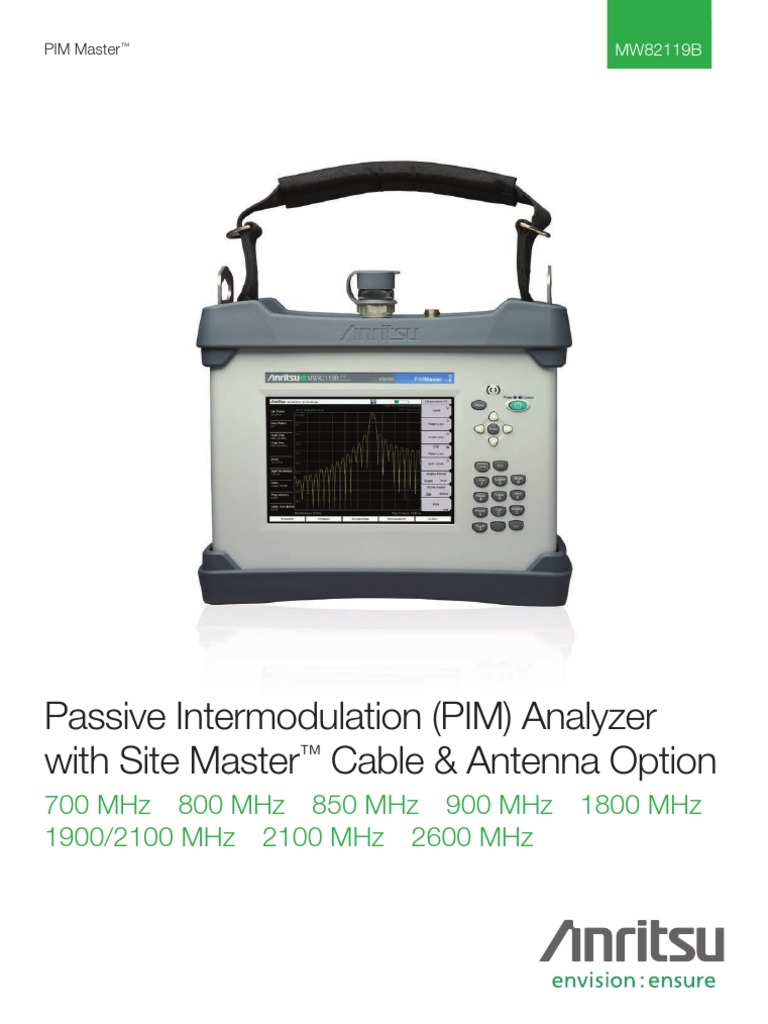 Passive Intermodulation (PIM) Analyzer With Site Master Cable & Antenna ...