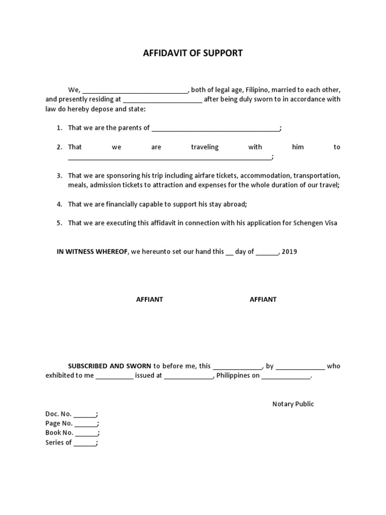 Affidavit of Support | PDF