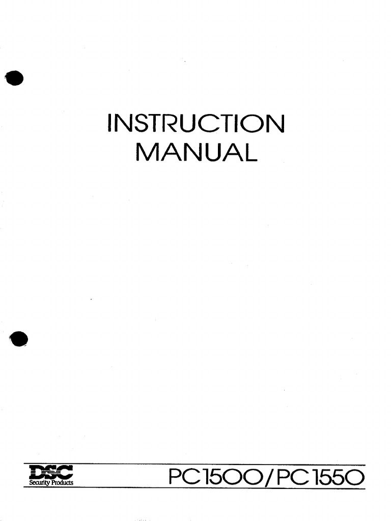Manual DSC 1500 PDF | PDF
