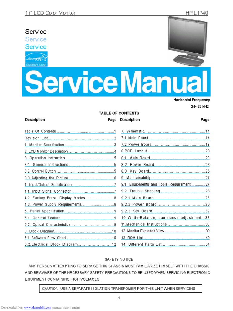 HP 1740 | PDF | Electronics | Electronic Engineering