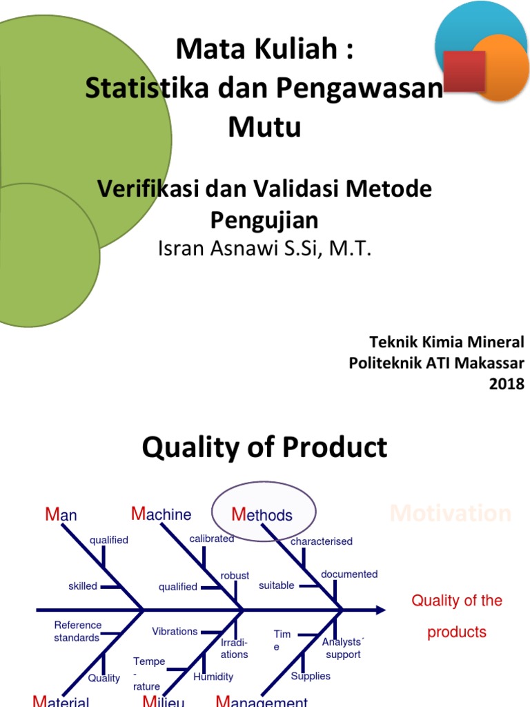 Verifikasi Dan Validasi Metode Pengujian - Isran Asnawi | PDF
