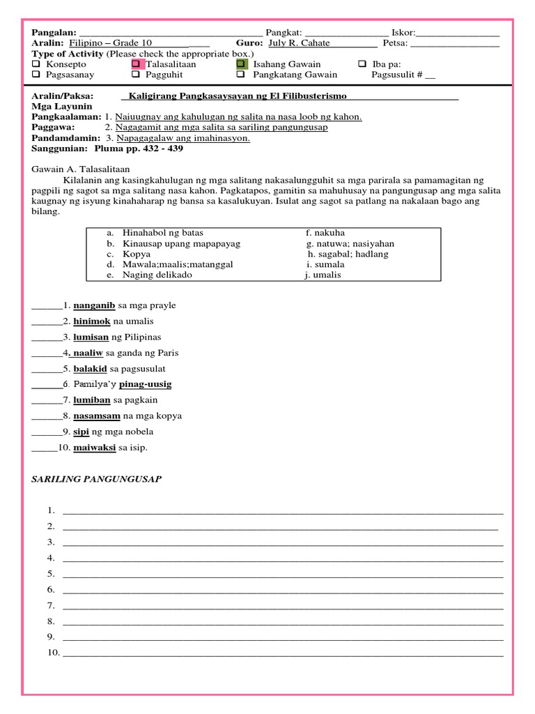 Filipino Module | PDF