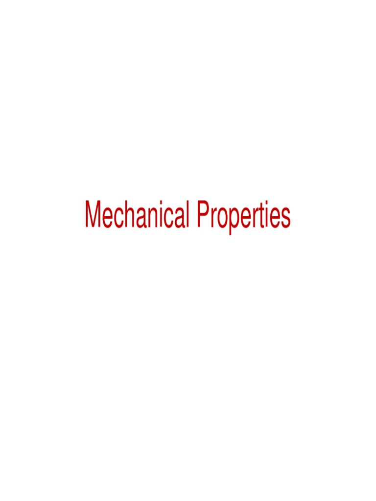 12 - Mechanical Properties PDF | PDF