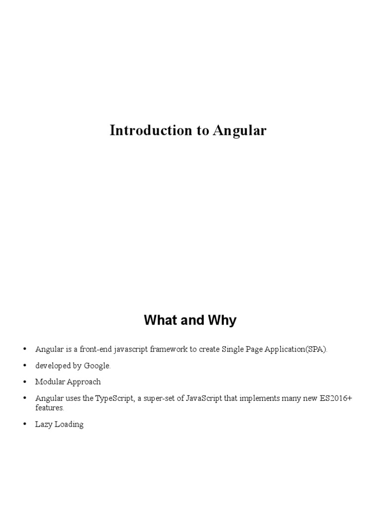 Angular Presentation Pdf Areas Of Computer Science Software