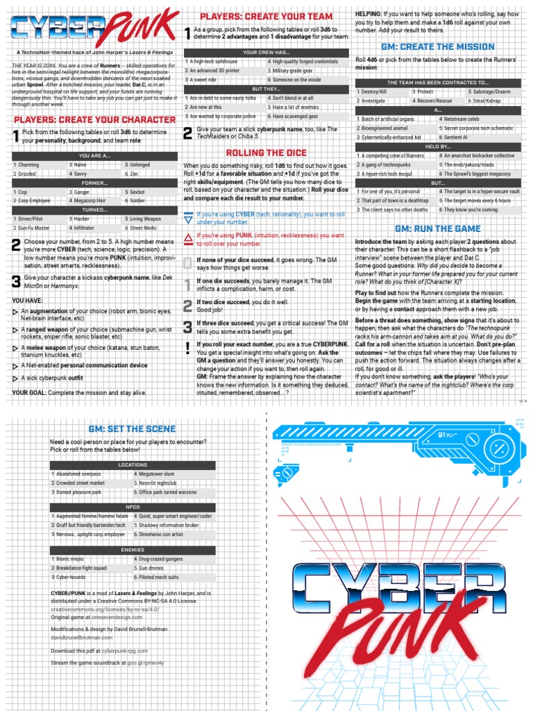 Cyberpunk One Page | PDF | Leisure