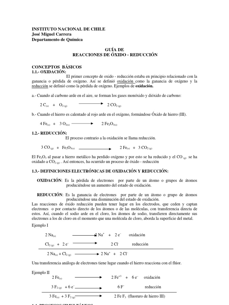 Reacciones de Oxido-Reduccion | PDF | Redox | Electrodo