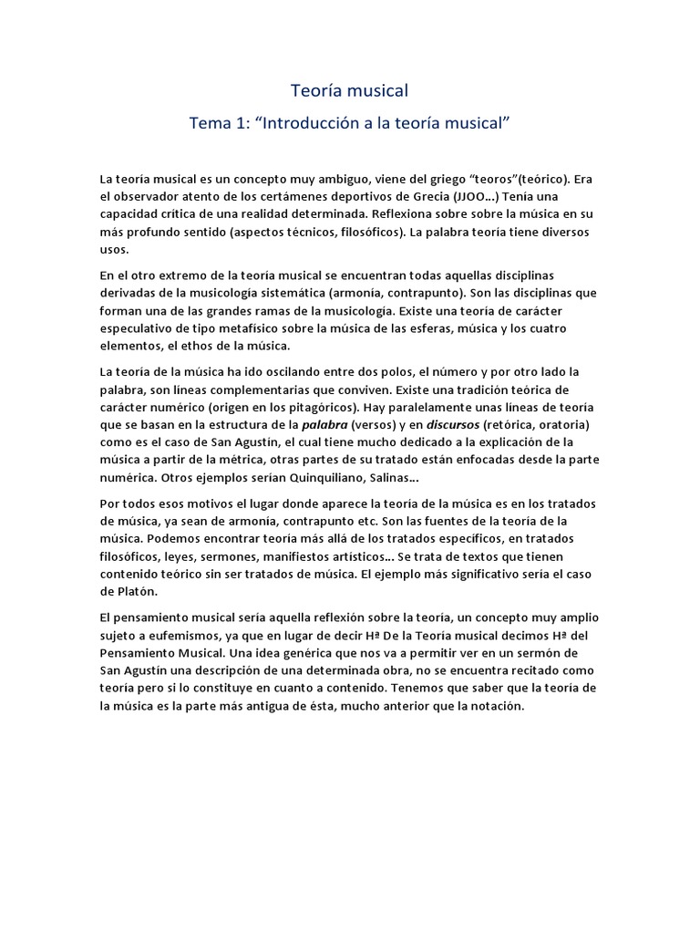 Teoría Musical | PDF | Ritmo | Platón