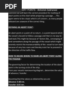 Abort Point vs Point of No Return Guide | PDF | Navigation | Ships