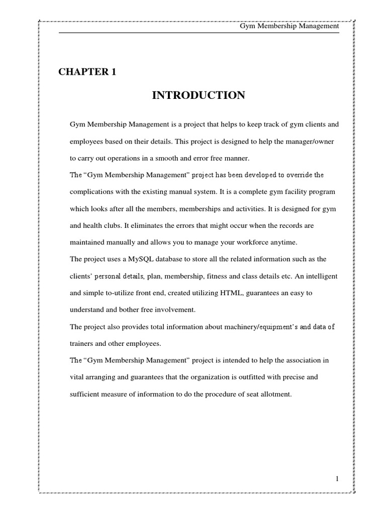 Gym Membership Management System | PDF | Relational Database | Databases