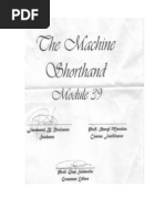 Module 1, Machine Shorthand | PDF | Shorthand | Computer Keyboard