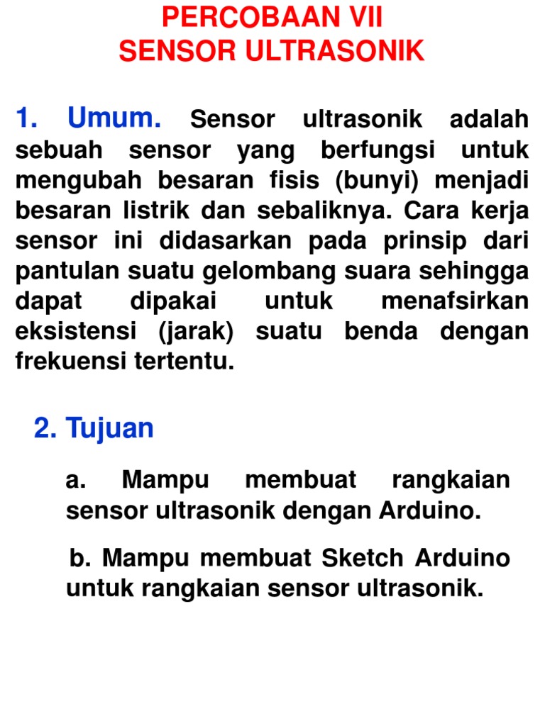Sensor Ultrasonik | PDF