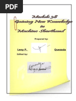 Module 1, Machine Shorthand | PDF | Shorthand | Computer Keyboard