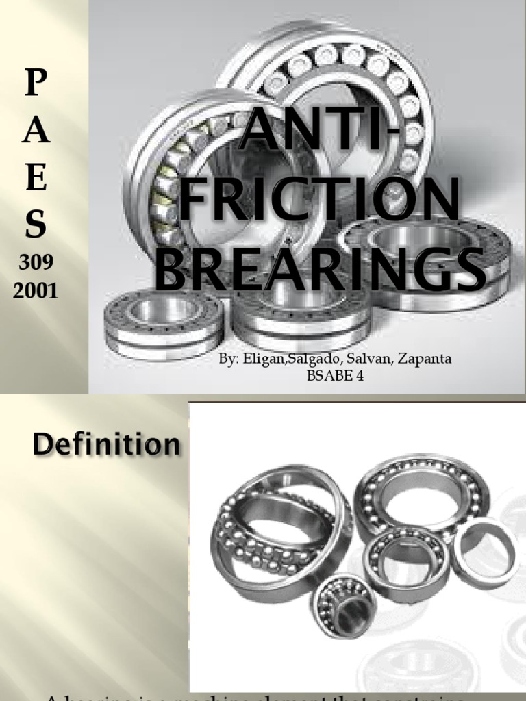 Types of Anti-Friction Bearings | PDF | Bearing (Mechanical) | Machines