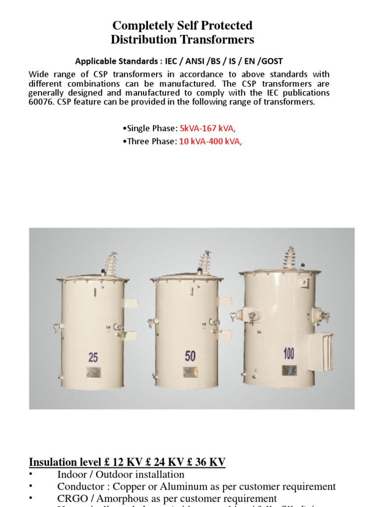 Completely Self Protected | PDF | Fuse (Electrical) | Transformer