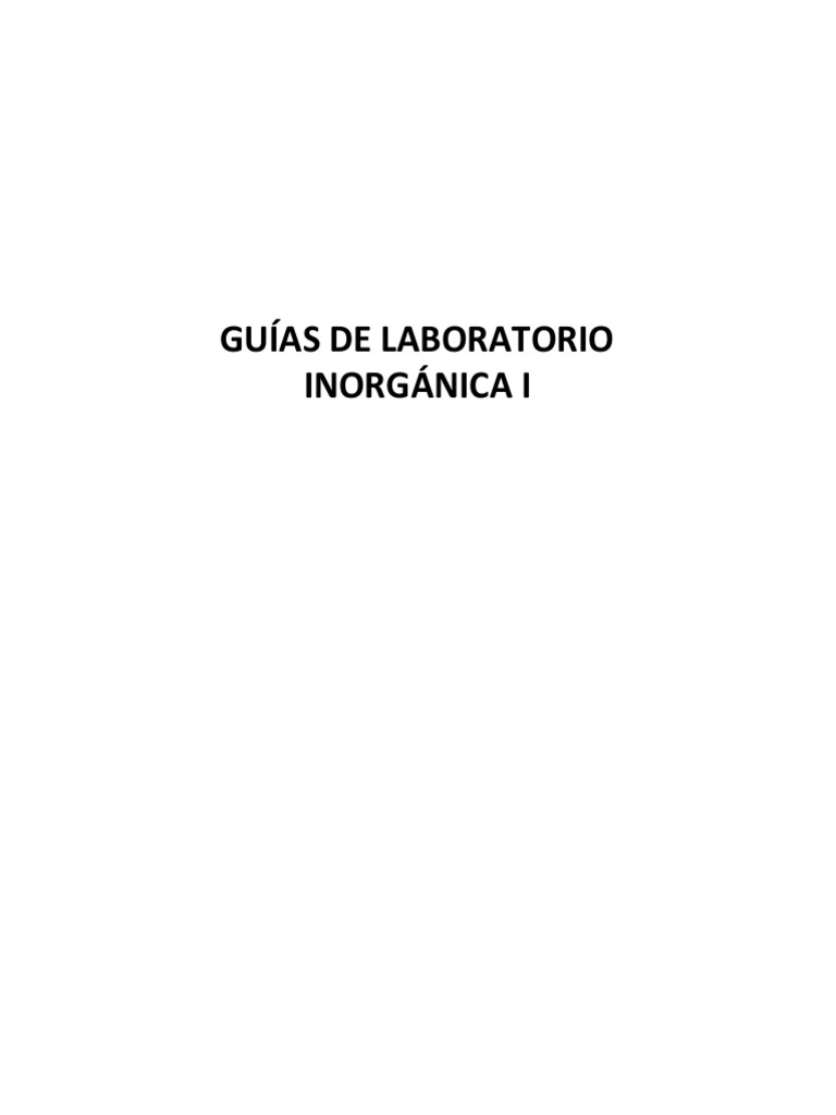 Guías Lab Inor | PDF | Enlace químico | Enlace covalente