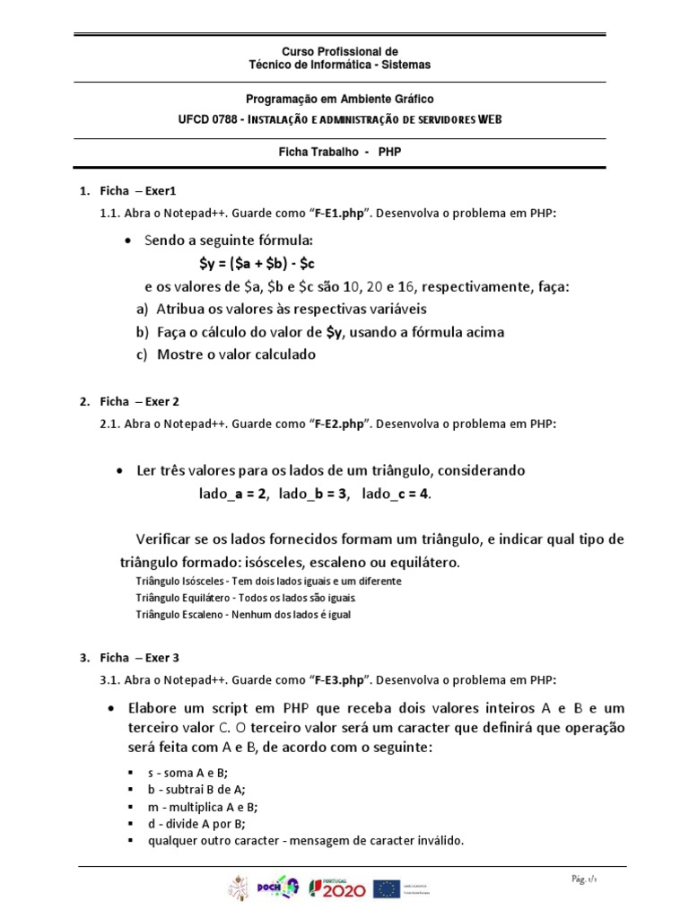 Exercicio UFCD 0788 | PDF