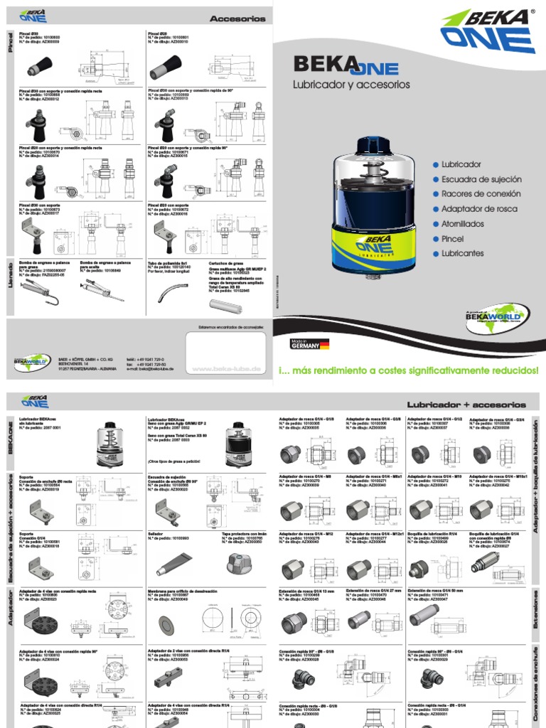 Accesorios y Lubricadores BEKA Lube | PDF | Materia suave | Aceites