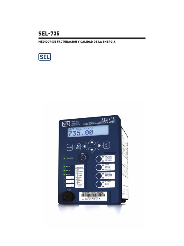 Medidor de Energia SEL 735 | PDF | Scada | Transformador
