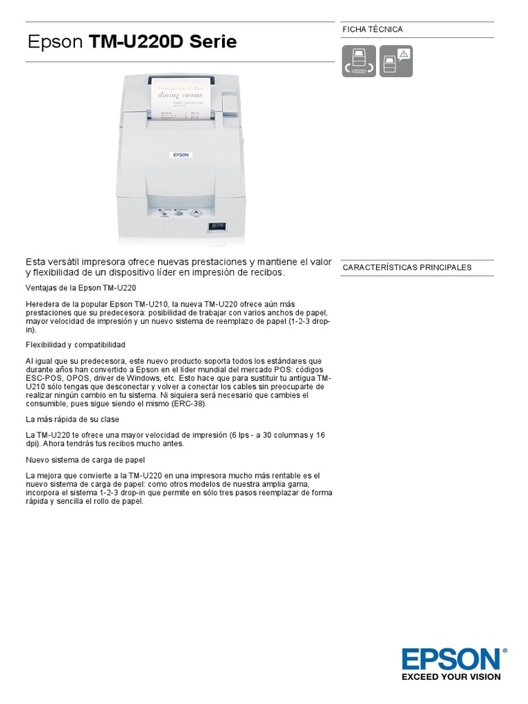 Comandos Escpos Epson | PDF | Impresora (Computación) | Equipo de oficina