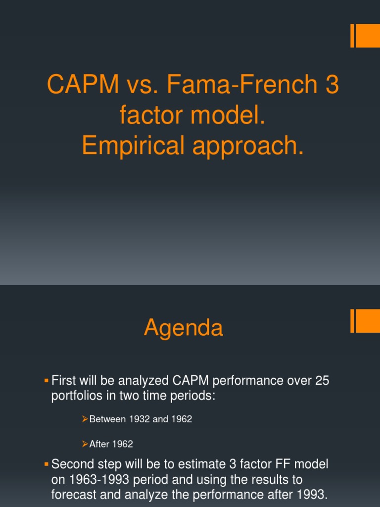 CAPM vs. Fama-French3 Model | Capital Asset Pricing Model | Beta (Finance)