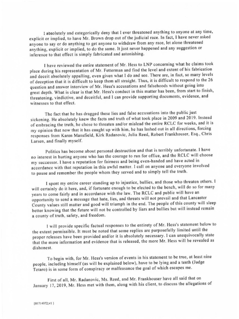 Statement From District Attorney Craig Stedman | PDF