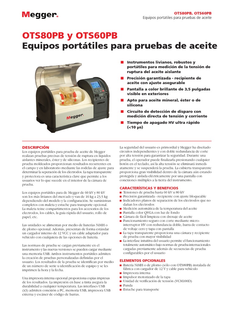 Equipos portátiles OTS60PB y OTS80PB | PDF | USB | Equipo de oficina