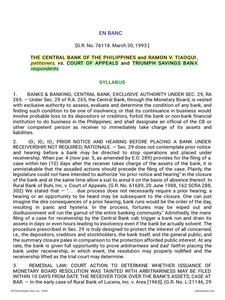 24 CB v. CA | Download Free PDF | Receivership | Injunction