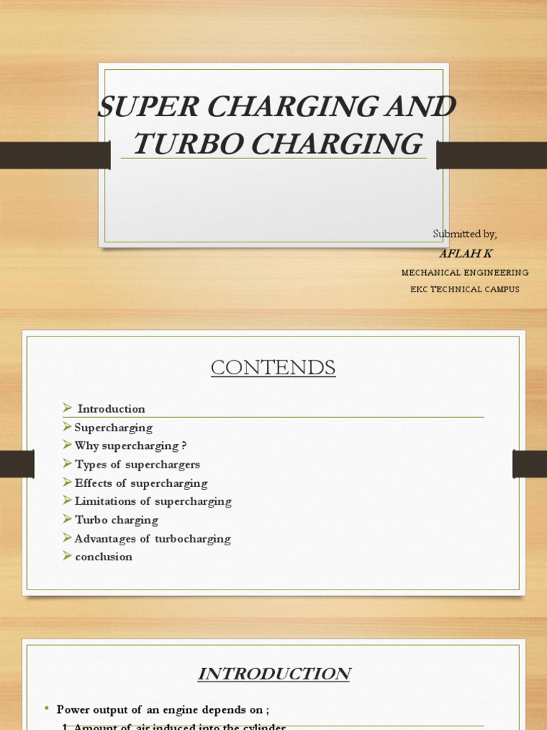 Superchargers and Turbo C.8655035.powerpoint | PDF | Turbocharger | Engines