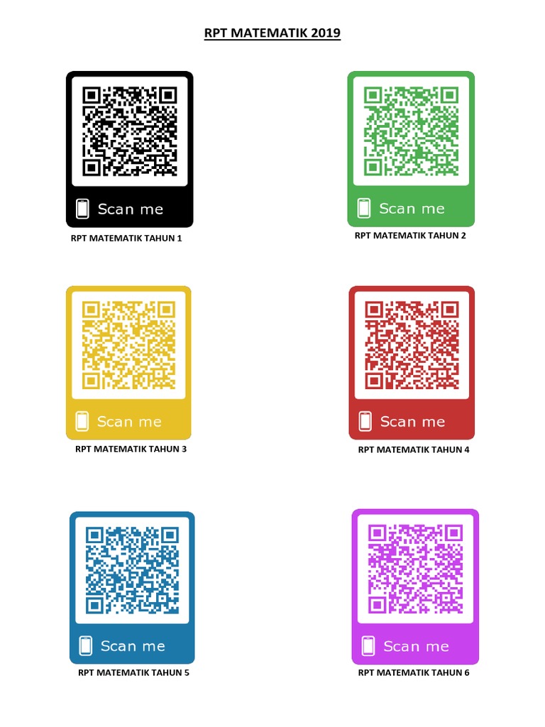 QR Code RPT Matematik 2019 | PDF