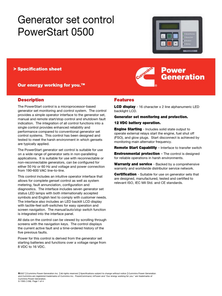 Ficha Técnica Panel POWER START 0500 PDF | PDF | Backlight | Electric ...