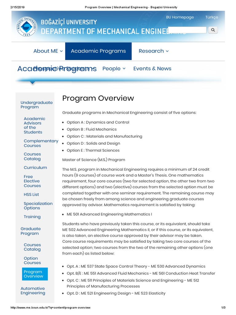 Academic Programs: Program Overview | PDF | Doctor Of Philosophy ...