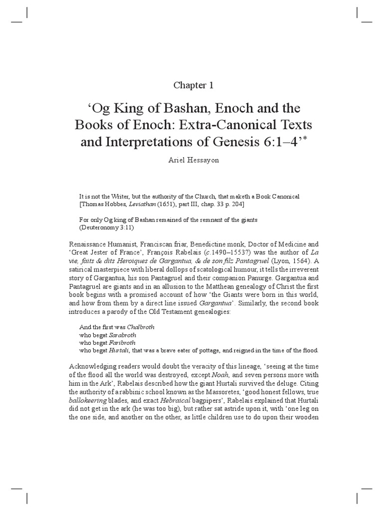 Hessayon, A. 'Og, Enoch & Books of Enoch' | PDF | Book Of Enoch | Origen
