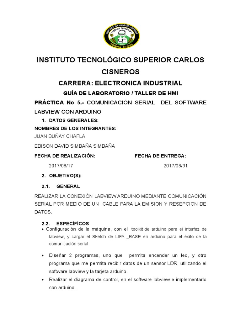 Comunicacion de Labview y Arduino | PDF | Arduino | Entorno de ...